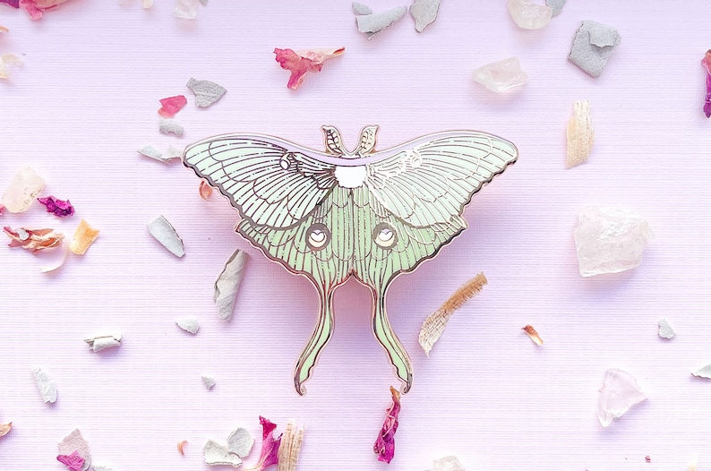 Luna Moth Enamel Pin - Etsy