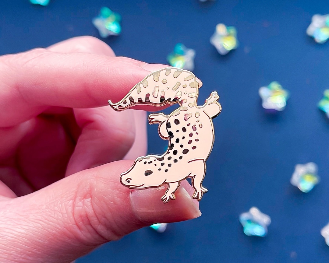 Chibi Leopard Gecko Enamel Pin - Etsy