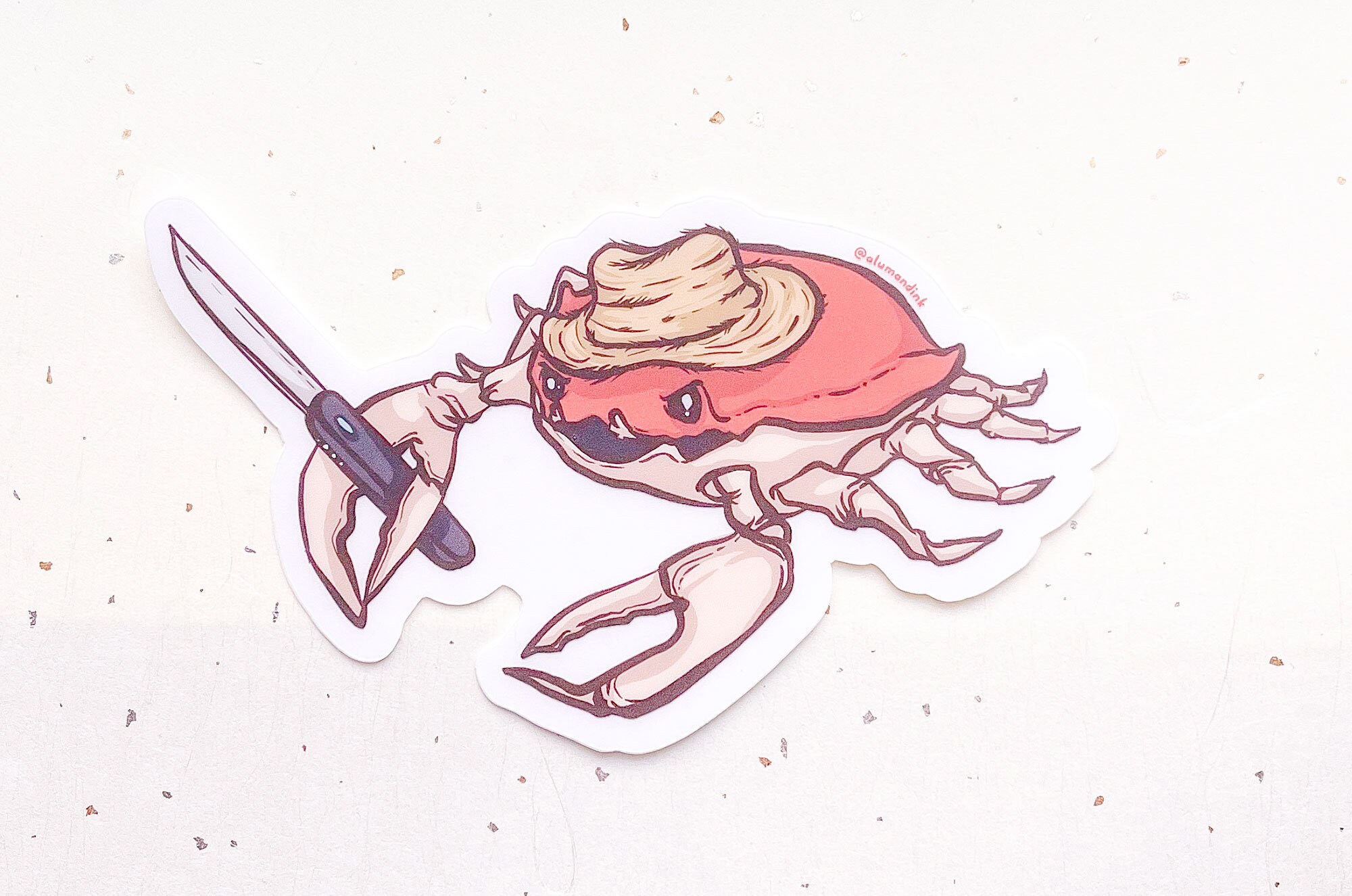 Stabby Crabby Clear Vinyl Sticker - Etsy