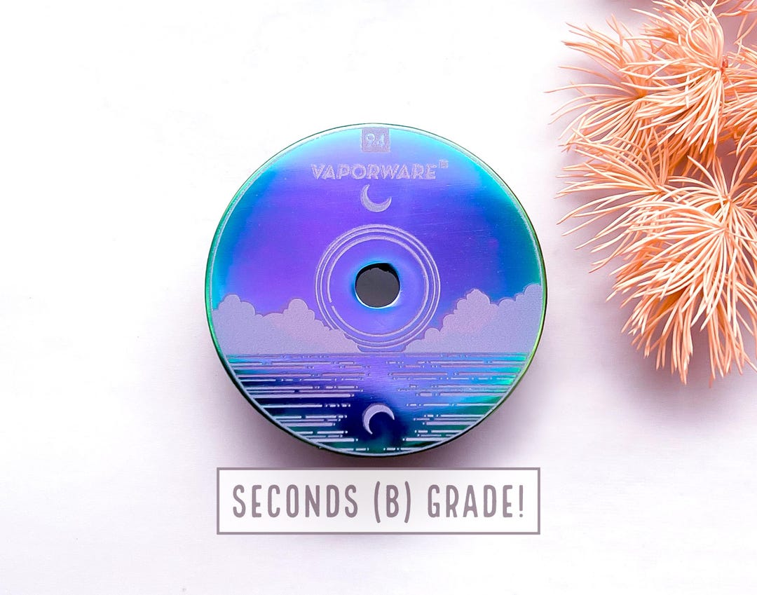 Vaporware Gloomy Sky Compact Disc CD Duochrome Plated Pin (seconds B ...