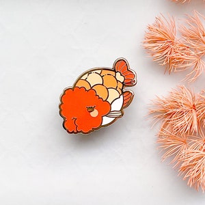 Chibi Ranchu Goldfish Enamel Pin - Etsy