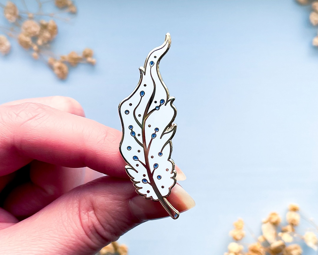 Pegasus Feather Glitter Enamel Pin - Etsy