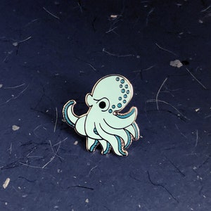 Chibi Octopus Enamel Pin - Etsy