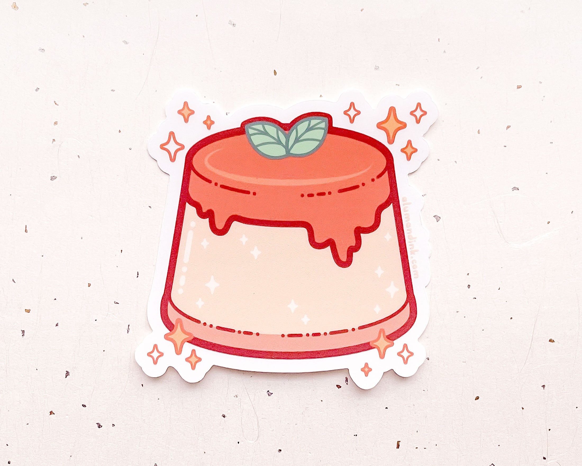 Starry Flan Creme Caramel Custard Dessert Clear Vinyl Sticker - Etsy