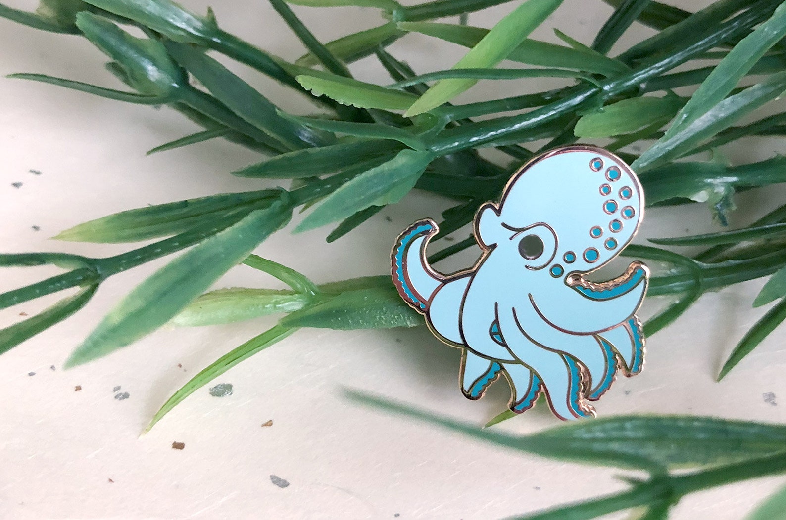 Chibi Octopus Enamel Pin | Etsy