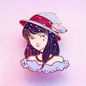 January Witch Garnet Enamel Pin - Etsy