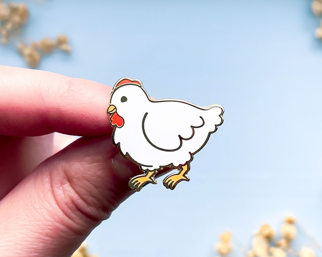 Chibi Chicken Enamel Pin - Etsy