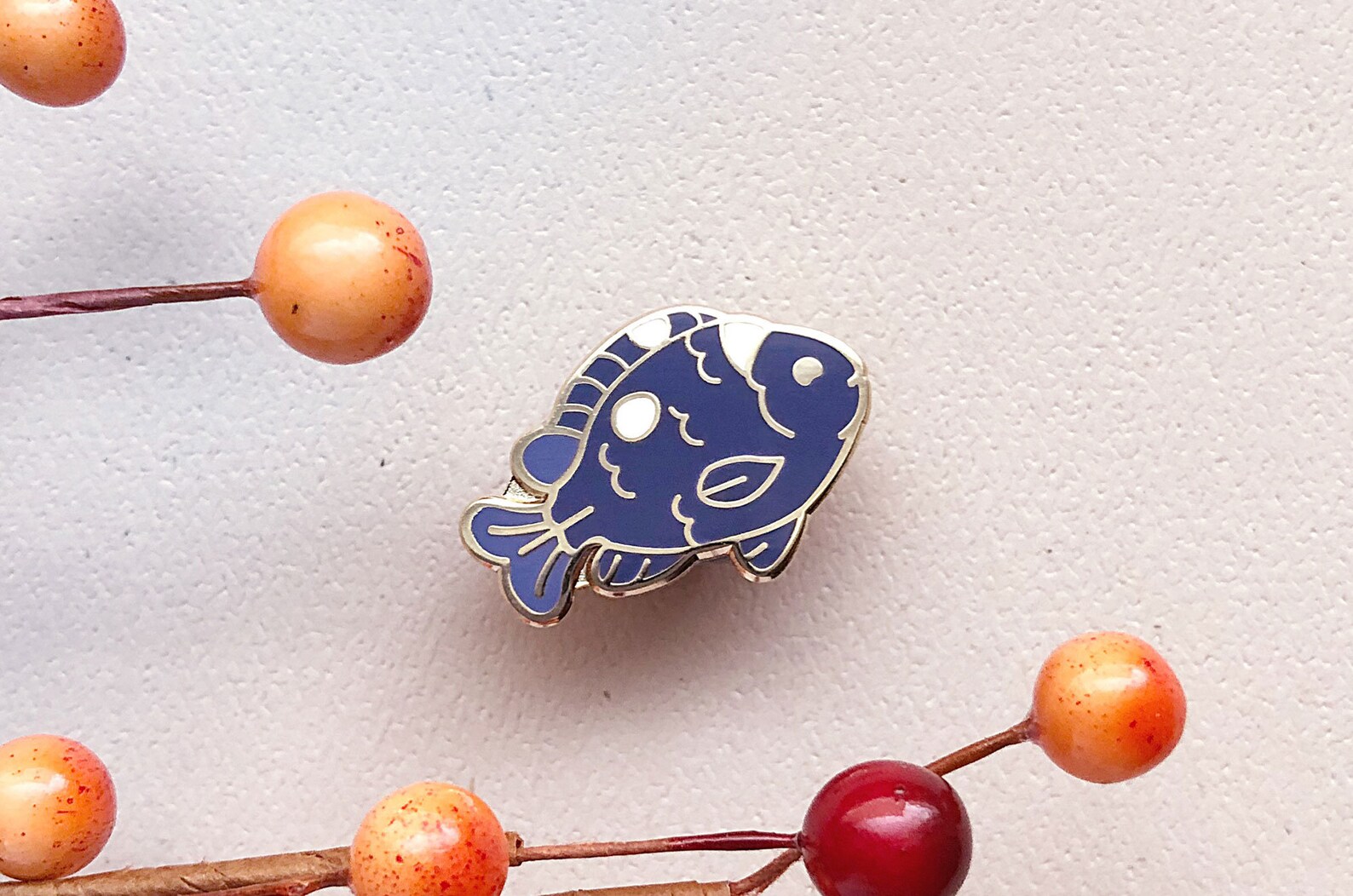 Tiny Domino Damsel Fish Enamel Pin - Etsy