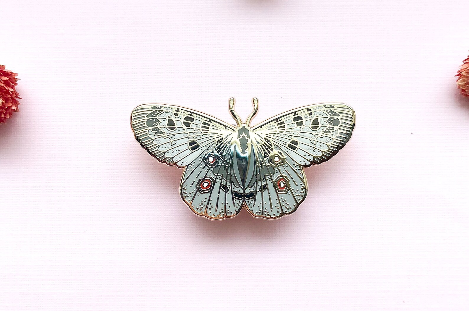Mountain Apollo Butterfly Enamel Pin - Etsy