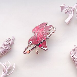 Cosmic Hawk Enamel Pin With Gold-plated Metal - Etsy