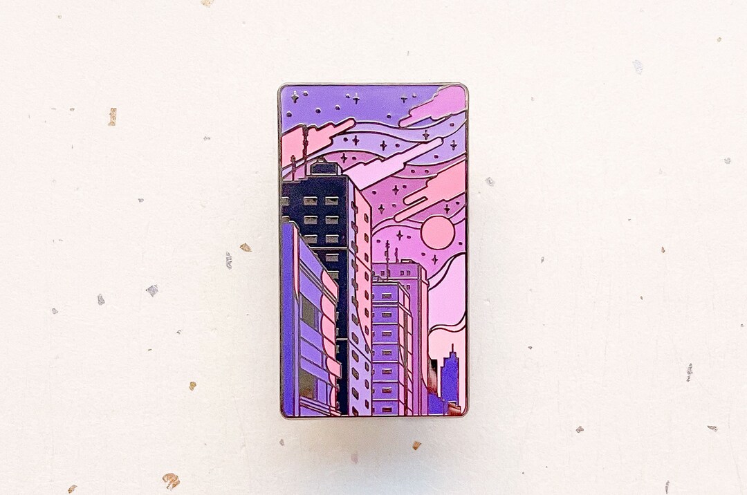 Halcyon Sunset Enamel Pin - Etsy