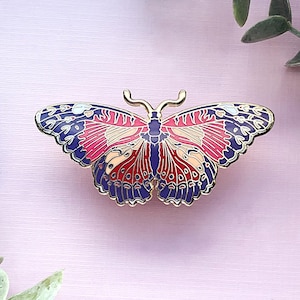 Red Lacewing Butterfly Enamel Pin - Etsy