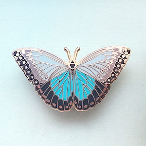 Blue Morpho Butterfly Enamel Pin - Etsy