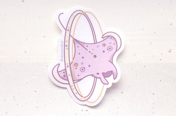 Cosmic Manta Ray Clear Vinyl Sticker - Etsy