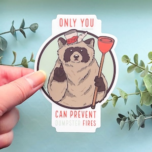 Only You Can Prevent Dumpster Fires Clear Vinyl Sticker - Etsy