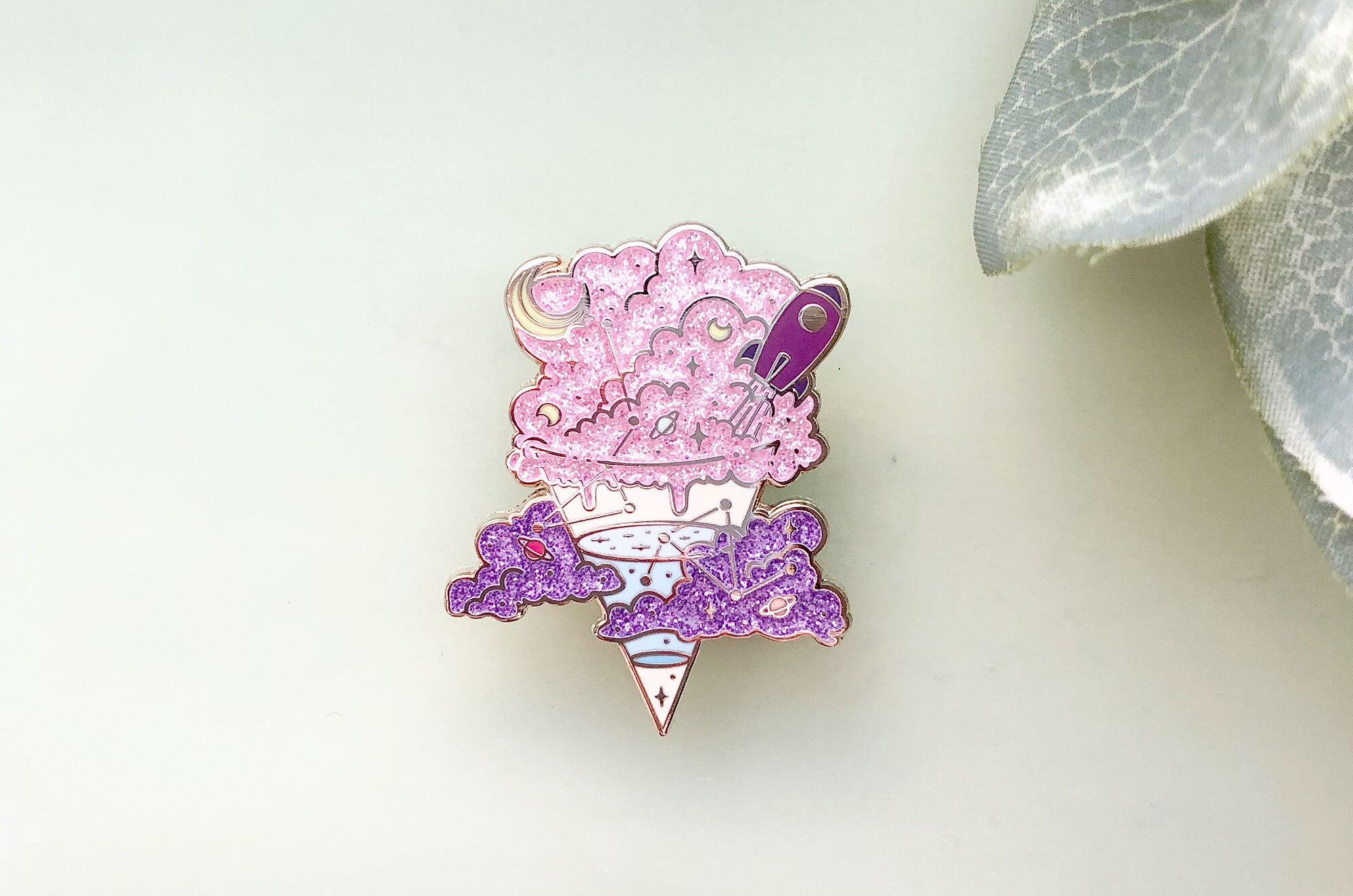 Space Ice Cream Cone Enamel Pin - Etsy