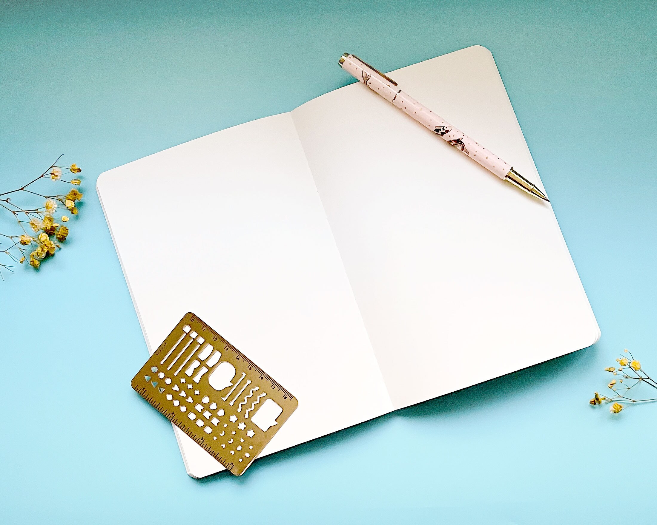 Magnolia Patterned Blank Pages Notebook - Etsy