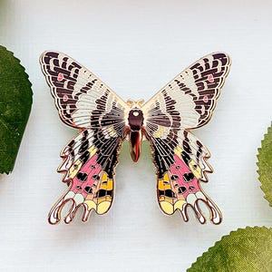 Madagascan Sunset Moth Enamel Pin - Etsy
