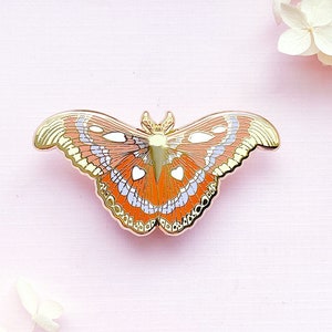 Atlas Moth Enamel Pin - Etsy