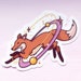 Cosmic Fox Clear Vinyl Sticker - Etsy