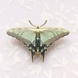 Glassy Bluebottle Butterfly Enamel Pin - Etsy