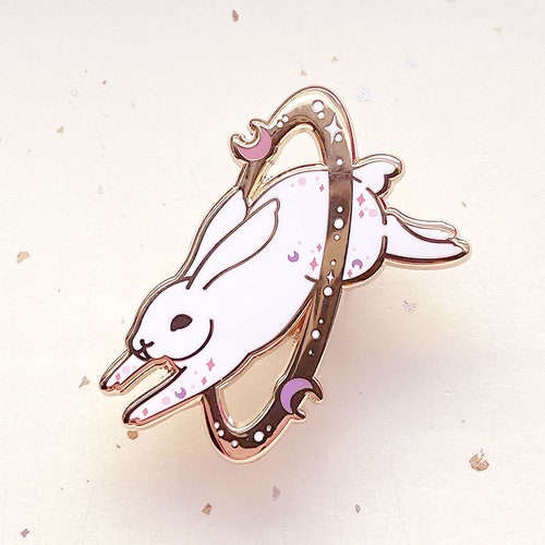 Cute BUNNY PIN / Rabbit Brooch Bunny Enamel Pin Rabbit Pin - Etsy