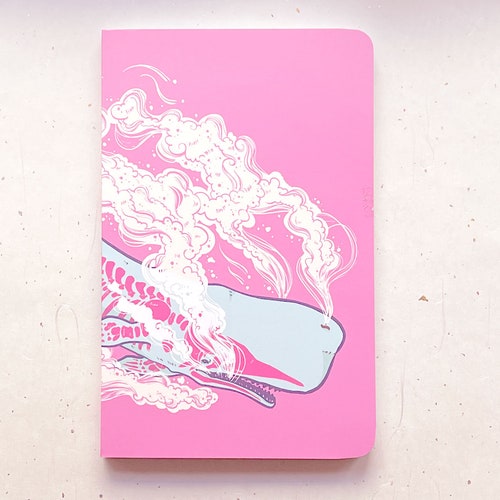 Steam Humpback Whale Dotted Grid Notebook | Etsy