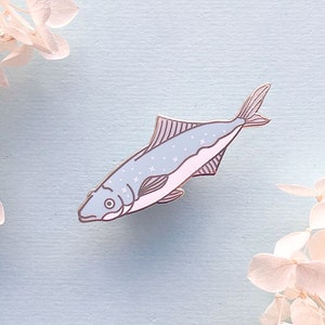 Alarmed Fish Enamel Pin - Etsy