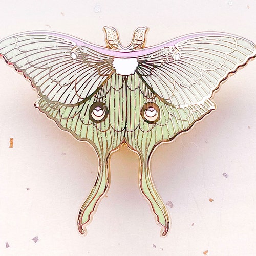 Luna Moth Enamel Pin - Etsy
