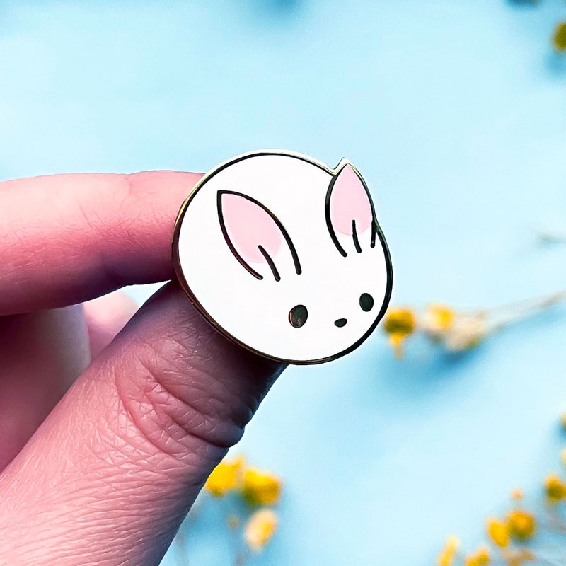 Bunny Enamel Pin - Etsy