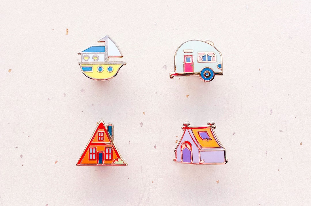 Vacation Homes Board Filler Enamel Pin Set - Etsy