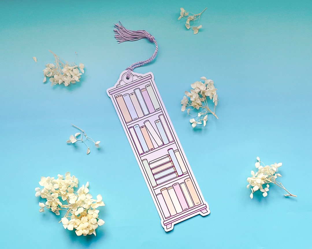 Regal Purple Bookshelf Reading Tracker Bookmark With Purple Tassel - Etsy