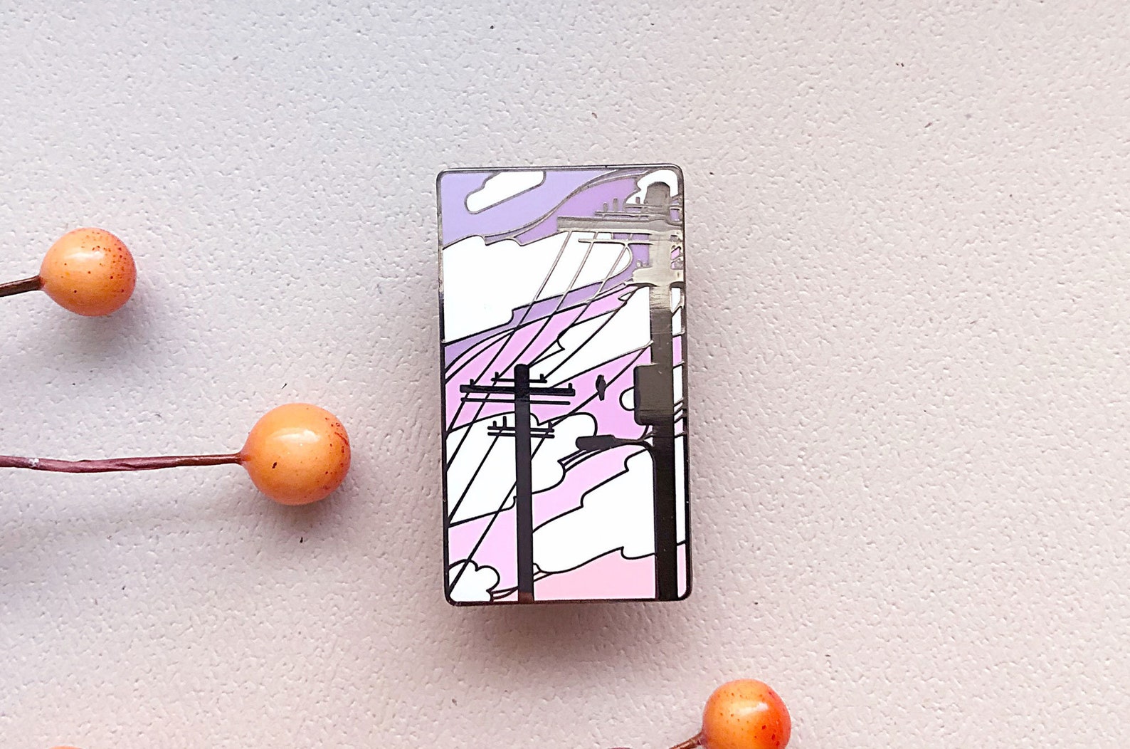 Electric Trees Power Lines Enamel Pin - Etsy