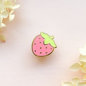 Mini Cute Strawberry Berry Fruit Enamel Pin - Etsy