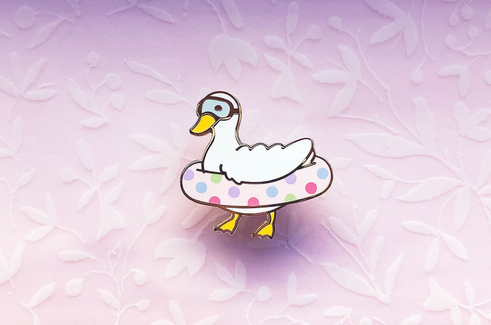Duck Swimmer Enamel Pin - Etsy