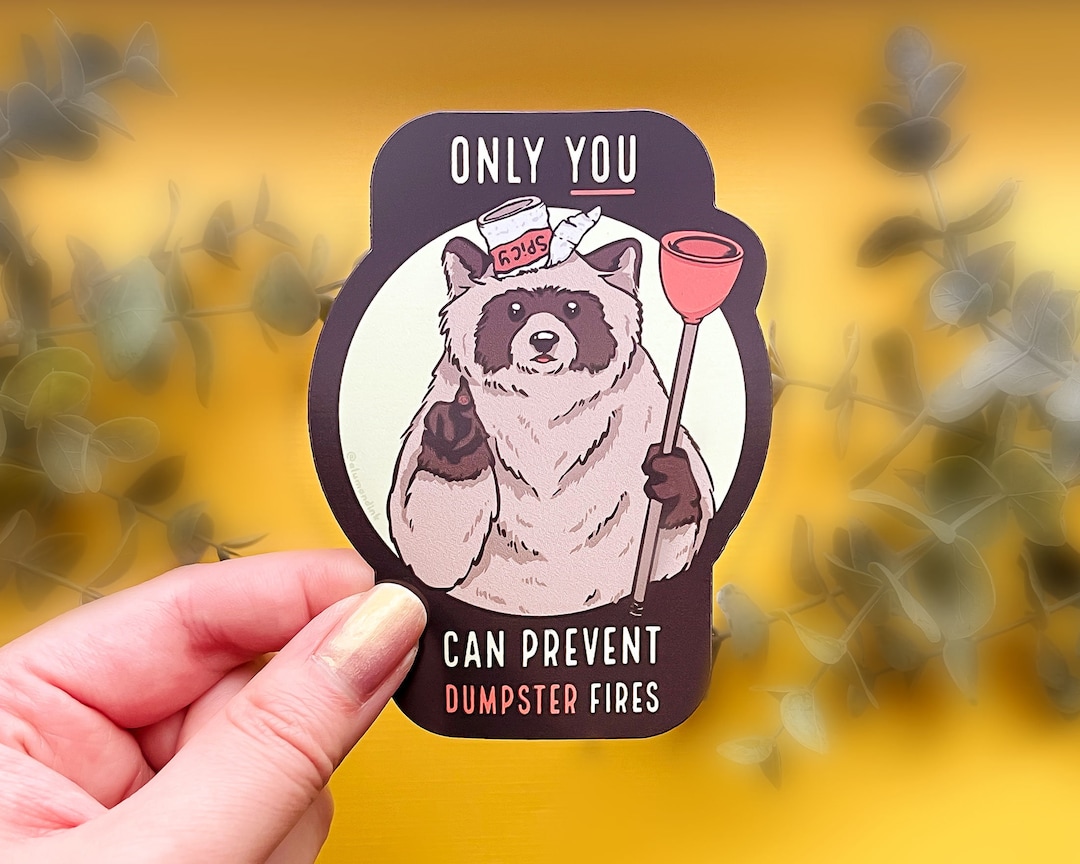 Only You Can Prevent Dumpster Fires Spicy Raccoon Magnet - Etsy