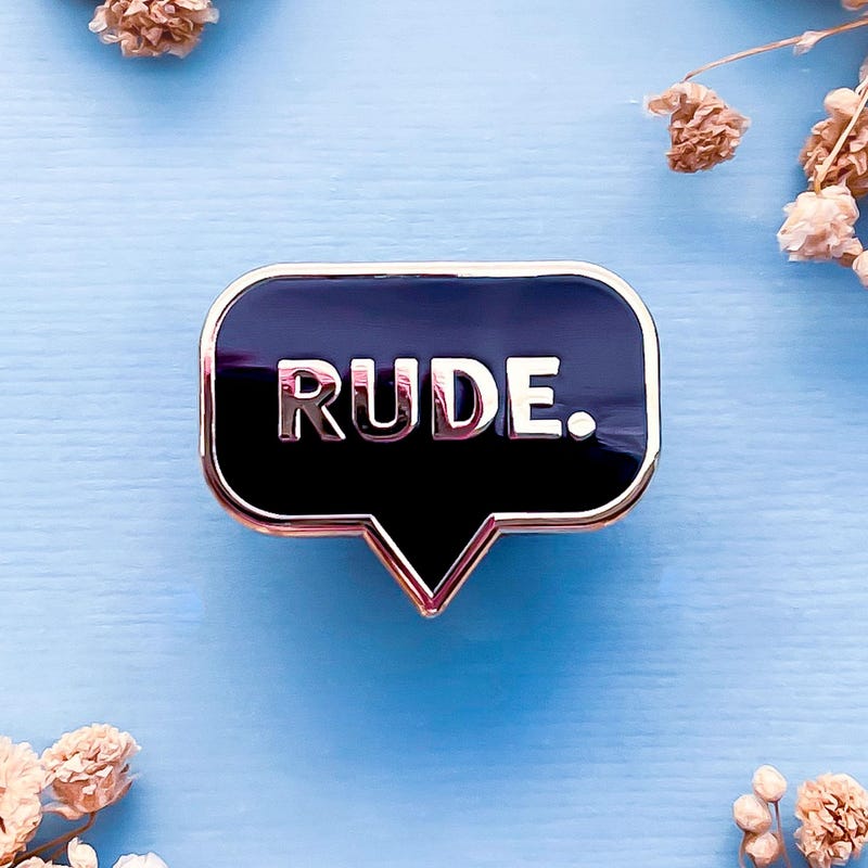 Speech Bubble Enamel Pin - Etsy