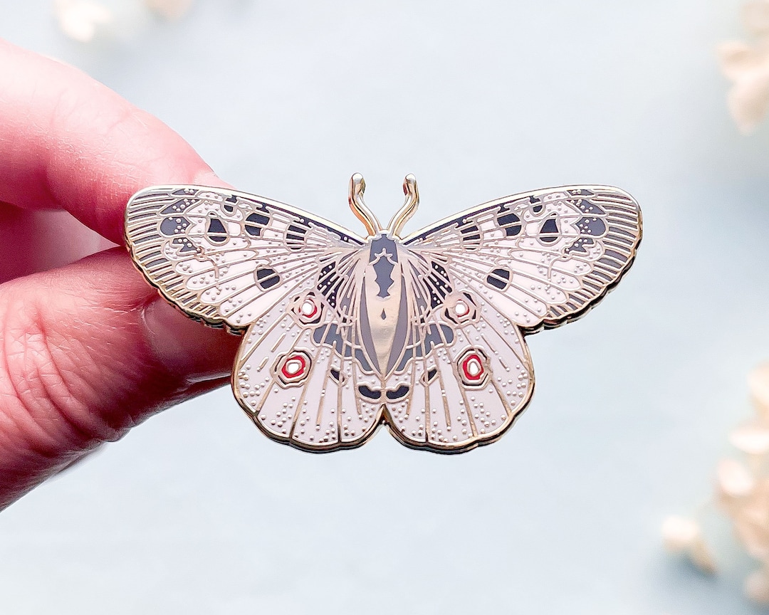 Mountain Apollo Butterfly Enamel Pin - Etsy