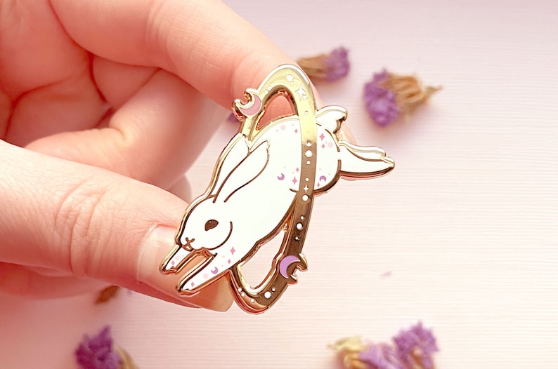 Cosmic Rabbit Enamel Pin - Etsy