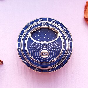 Blue Mini Planisphere Spinning Enamel Pin - Etsy