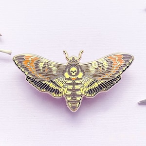 Death's Head Hawkmoth Enamel Pin - Etsy