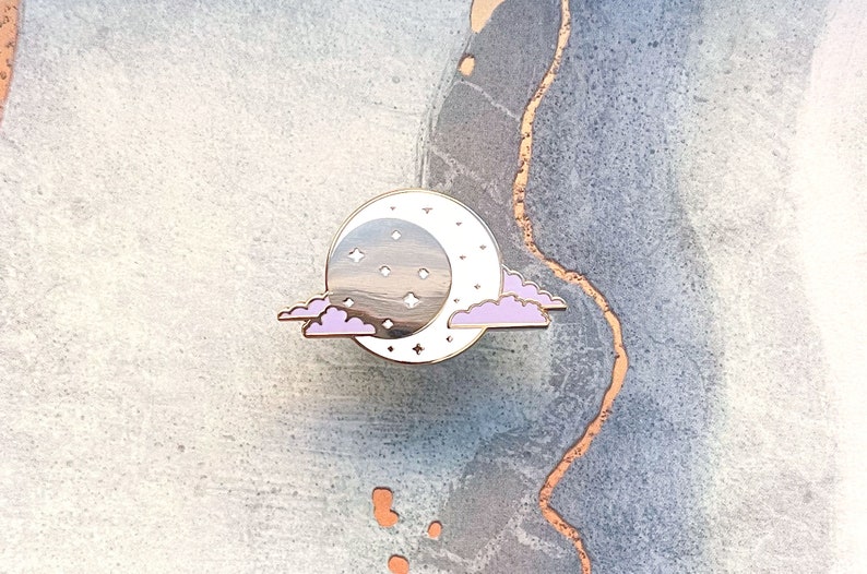 Moon Phase Enamel Pin - Etsy