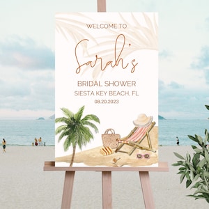 Beach - Beach Welcome Sign - Beach Theme - Bridal Shower Welcome Sign ...