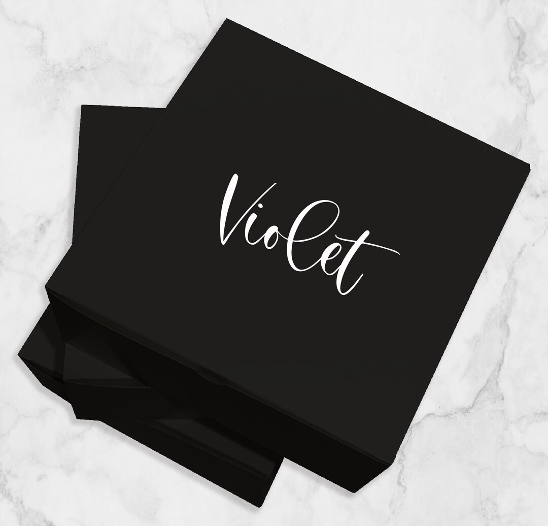 Black Personalized Bridesmaid Boxes, Maid of Honor Boxes - Empty - Gift ...