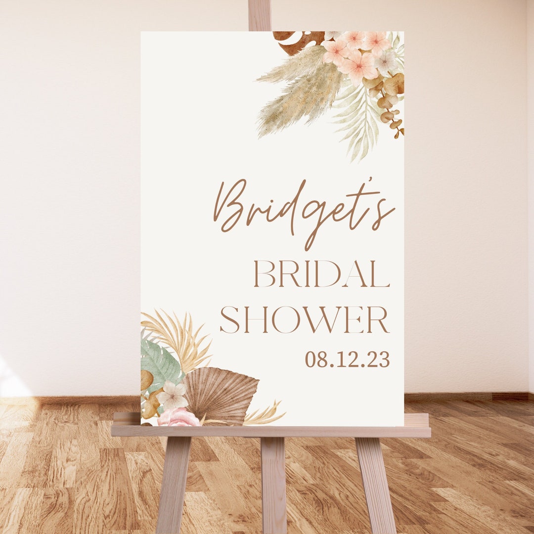 Boho Welcome Sign - Boho Bloom - Garden Theme - Bridal Shower Welcome ...