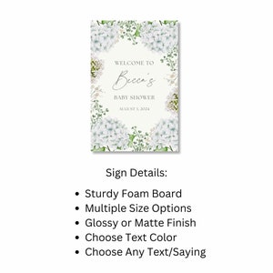 Hydrangea Welcome Sign - Hydrangea Theme - Flower Garden - Bridal ...