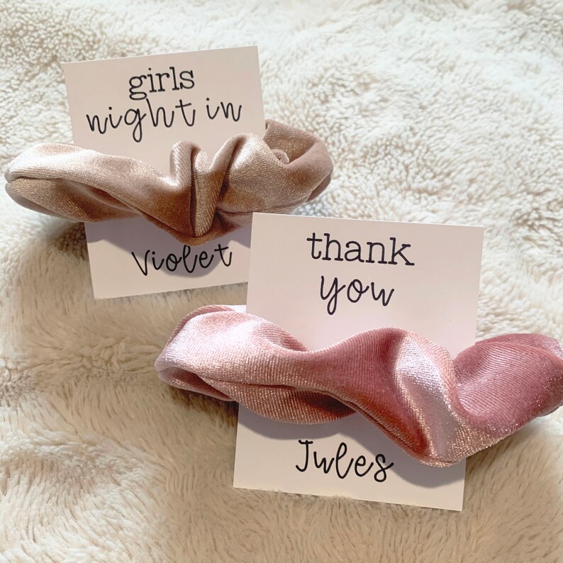 Velvet Scrunchie Gift Personalized Party Favor Customized - Etsy