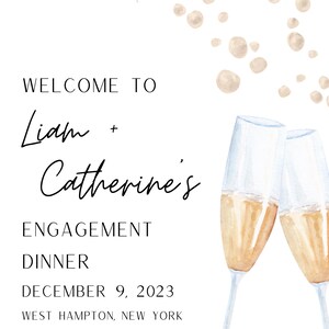 Personalized Champagne Bridal Shower Welcome Sign – Bubbly Theme - Etsy