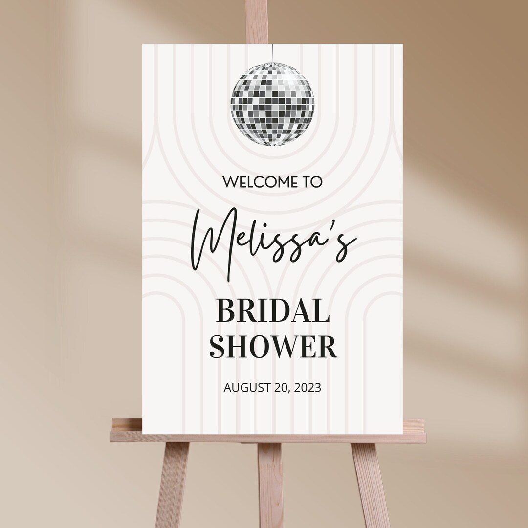 Disco - Disco Welcome Sign - Final Disco Theme - Bridal Shower Welcome ...