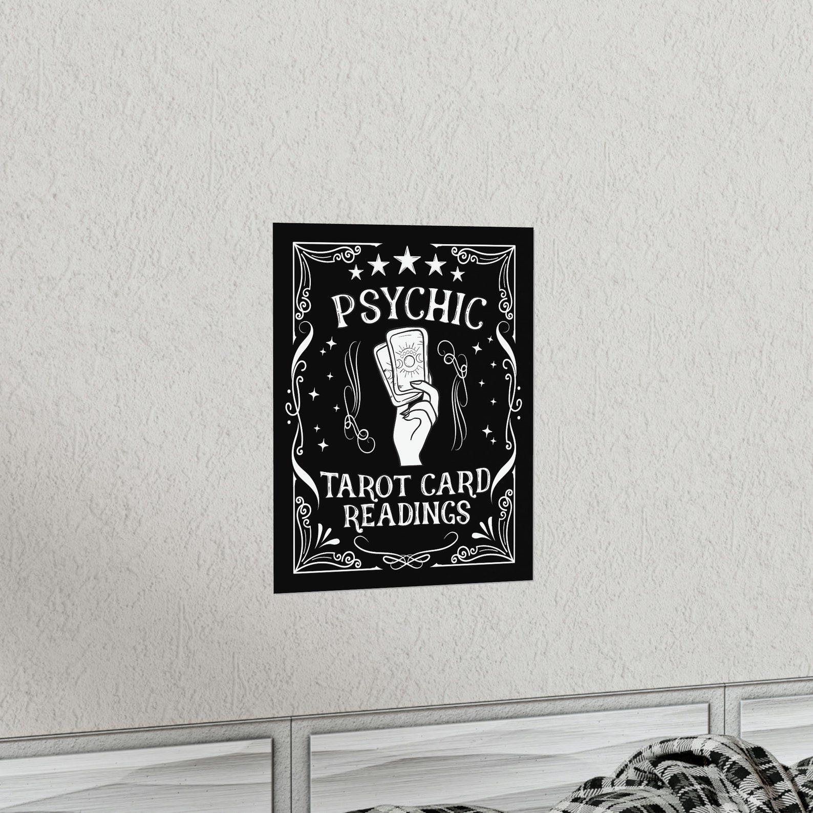 Vintage Tarot Card Reader Poster - Etsy